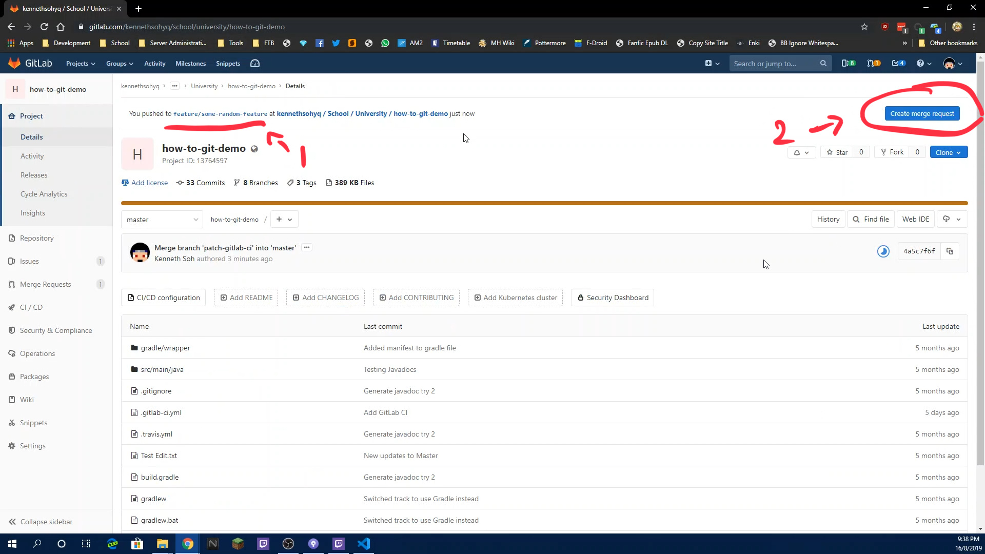 Create MR And Do Features How To Git For Dummies NTU SCSE Style 