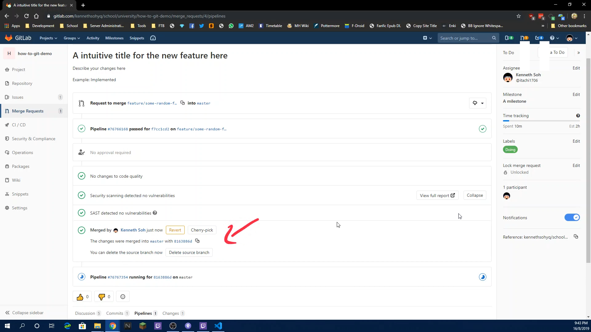 Create MR And Do Features How To Git For Dummies NTU SCSE Style 