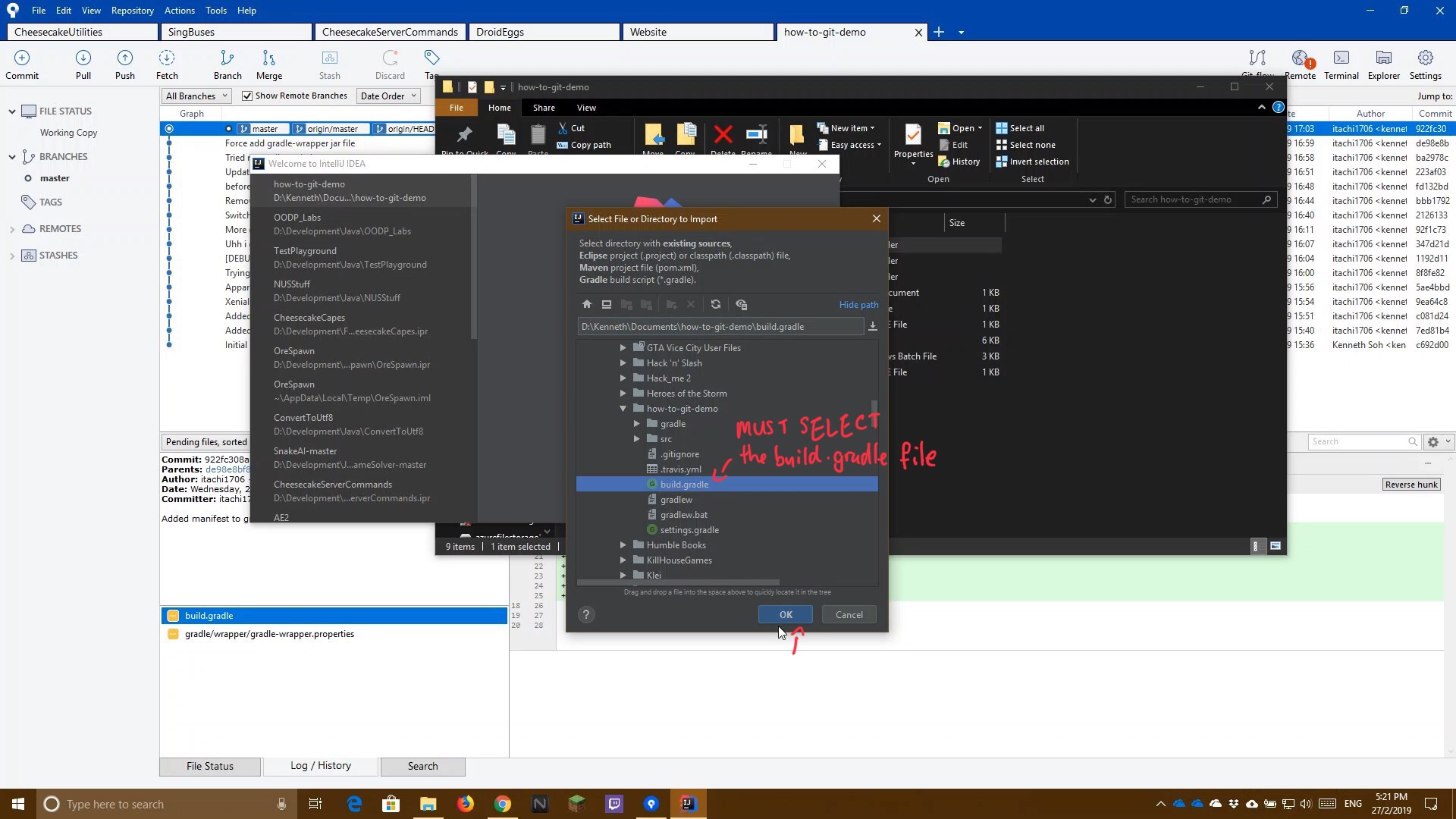 Import Project IntelliJ How To Git For Dummies NTU SCSE Style 